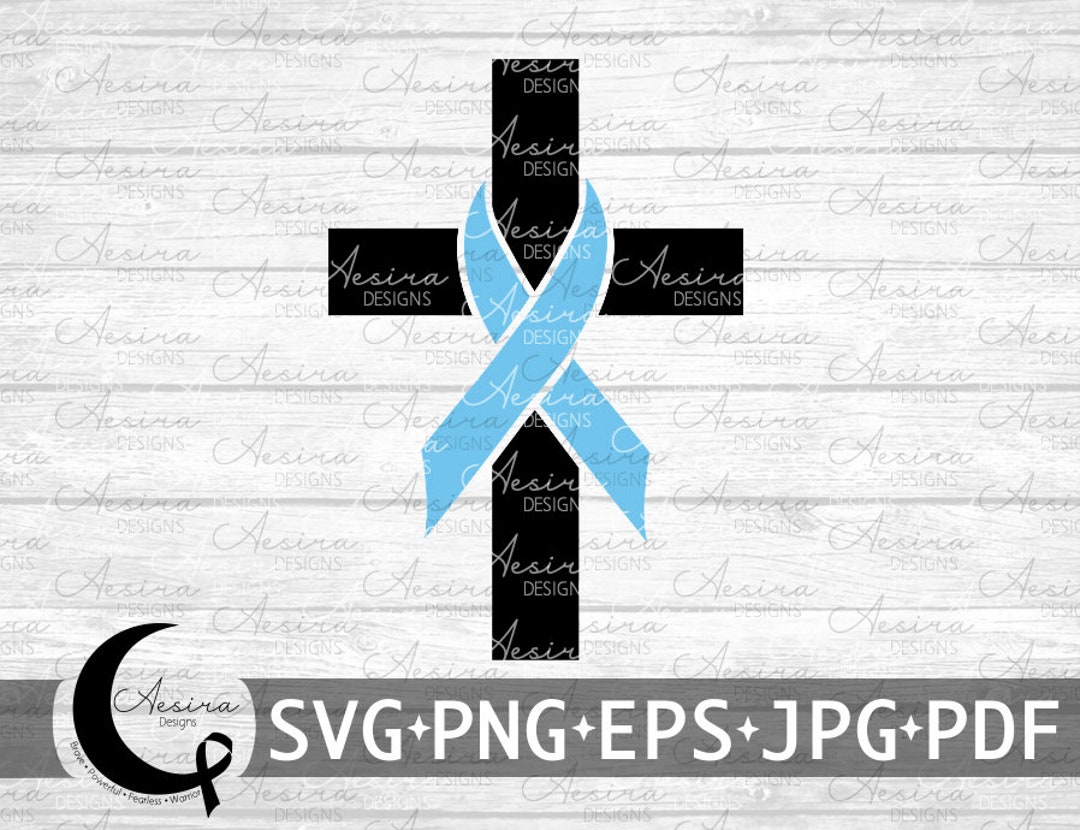 Graves Disease Cross Ribbon Svg, Graves Disease Awareness Ribbon ...