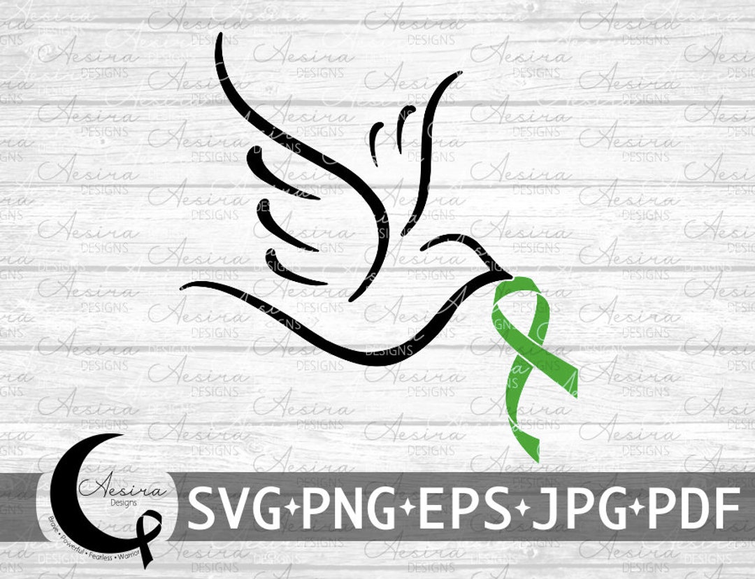 Bipolar Disorder Dove Ribbon SVG, Bipolar Awareness Ribbon, Bipolar ...