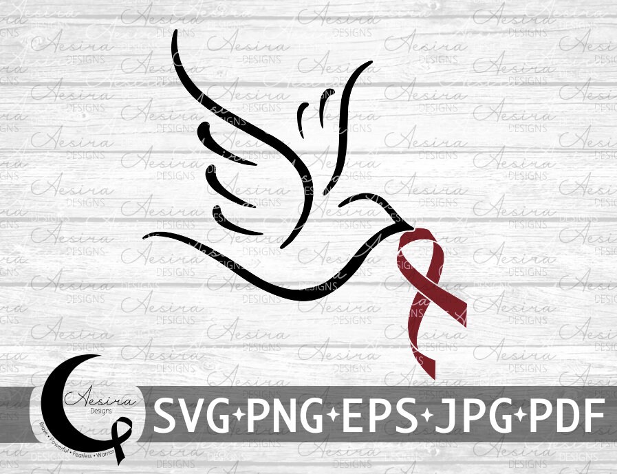 Sturge-weber Syndrome Dove Ribbon Svg, Sturge Weber Awareness Ribbon ...
