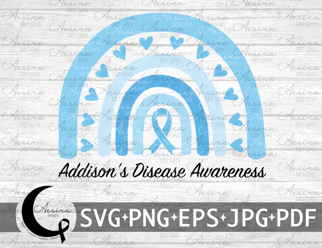 Addison's Disease Rainbow Boho SVG, Addison's Disease Awareness ...