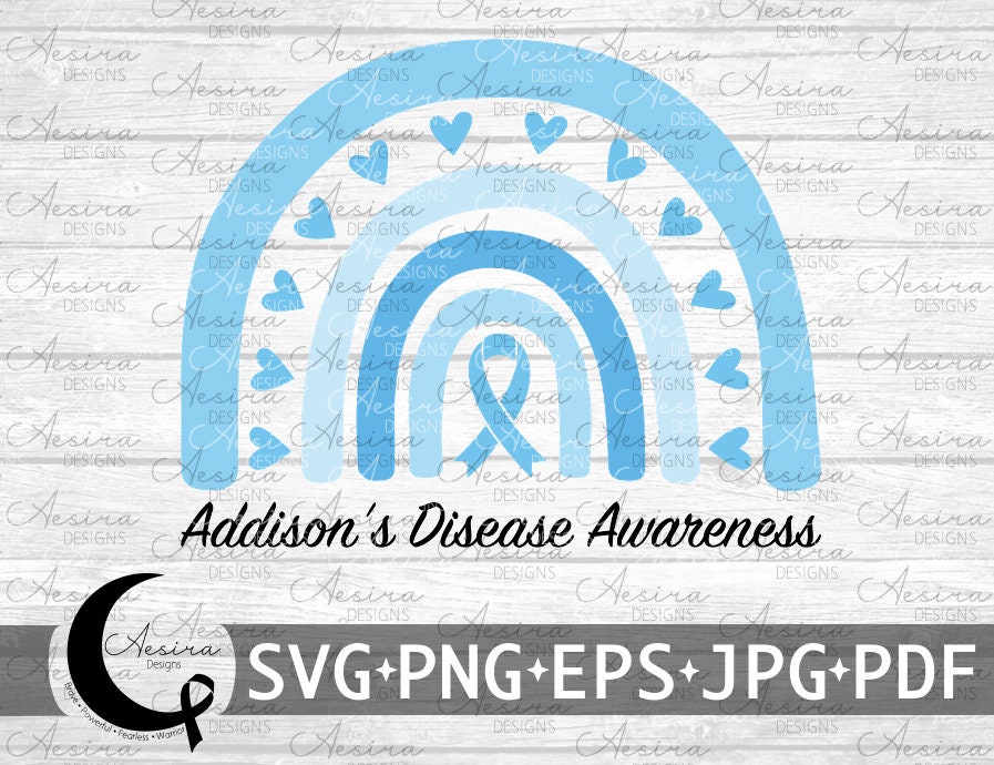 Addison's Disease Rainbow Boho SVG, Addison's Disease Awareness ...