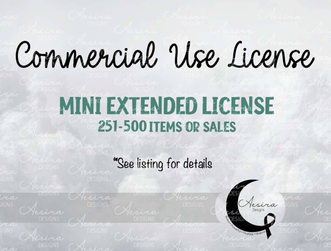Commercial Use Mini License - Etsy