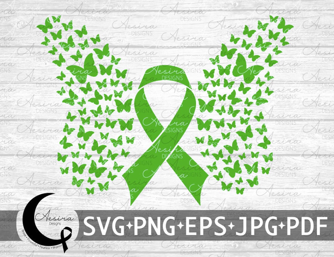 Glaucoma Butterfly Ribbon Svg, Glaucoma Awareness Ribbon, Glaucoma ...