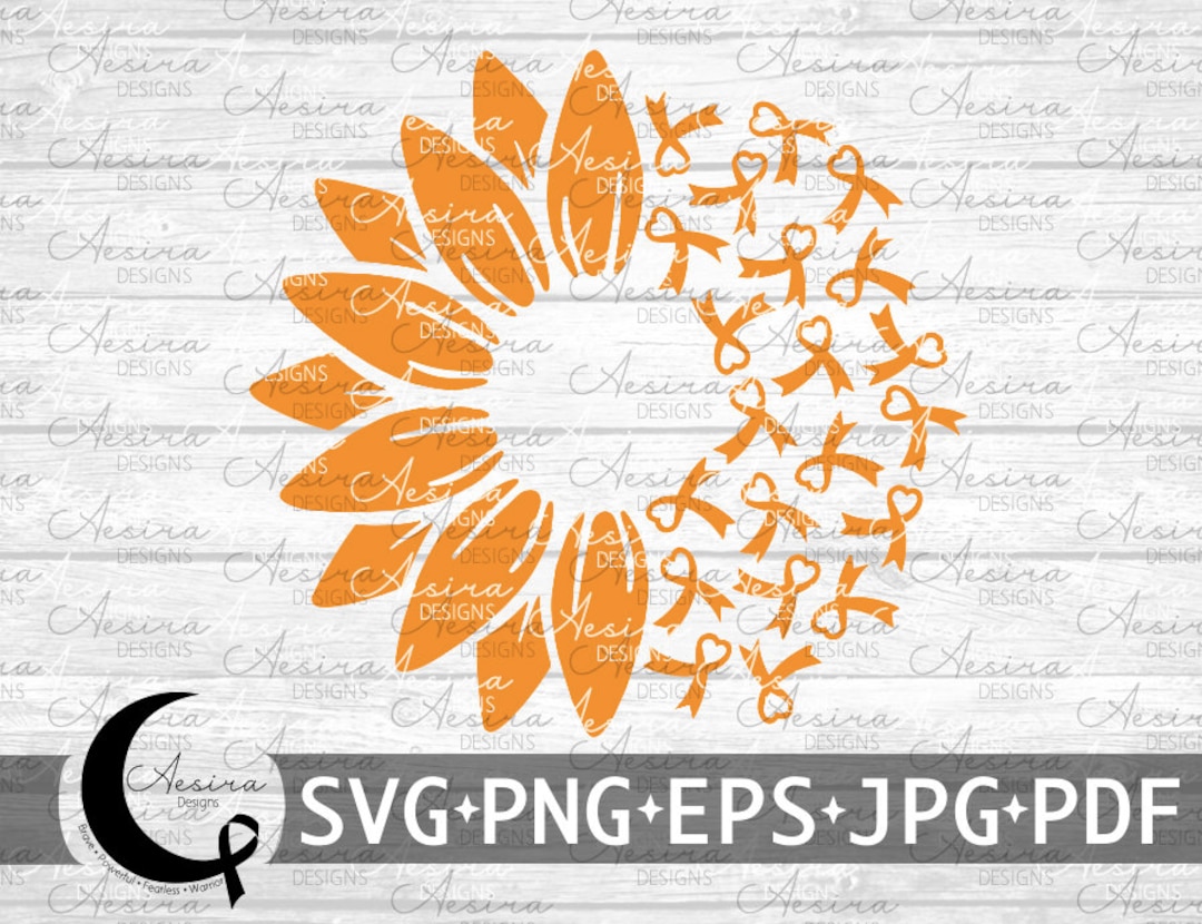 Multiple Sclerosis Sunflower Ribbon Svg, Multiple Sclerosis Awareness ...