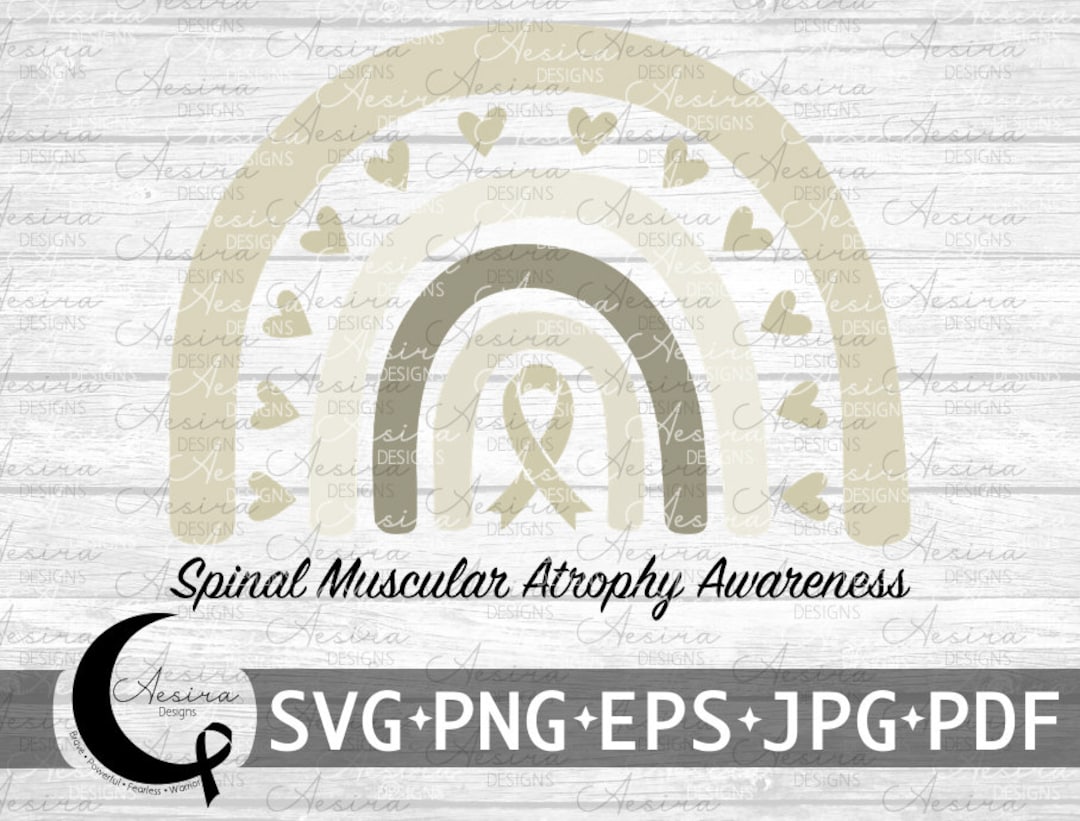 Spinal Muscular Atrophy Rainbow Ribbon Svg, Spinal Muscular Atrophy ...