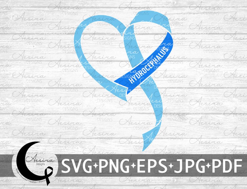 Hydrocephalus Heart Ribbon Svg, Hydrocephalus Awareness Ribbon ...