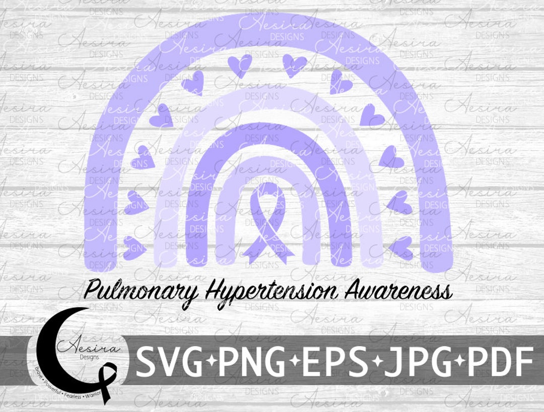 Pulmonary Hypertension Rainbow Ribbon Svg, Pulmonary Hypertension ...