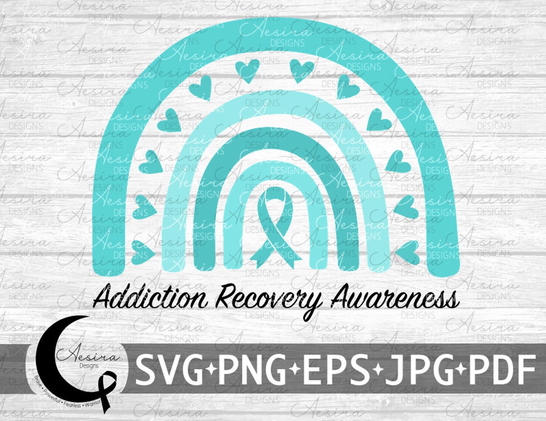 Addiction Recovery Rainbow Boho SVG, Addiction Recovery Awareness ...
