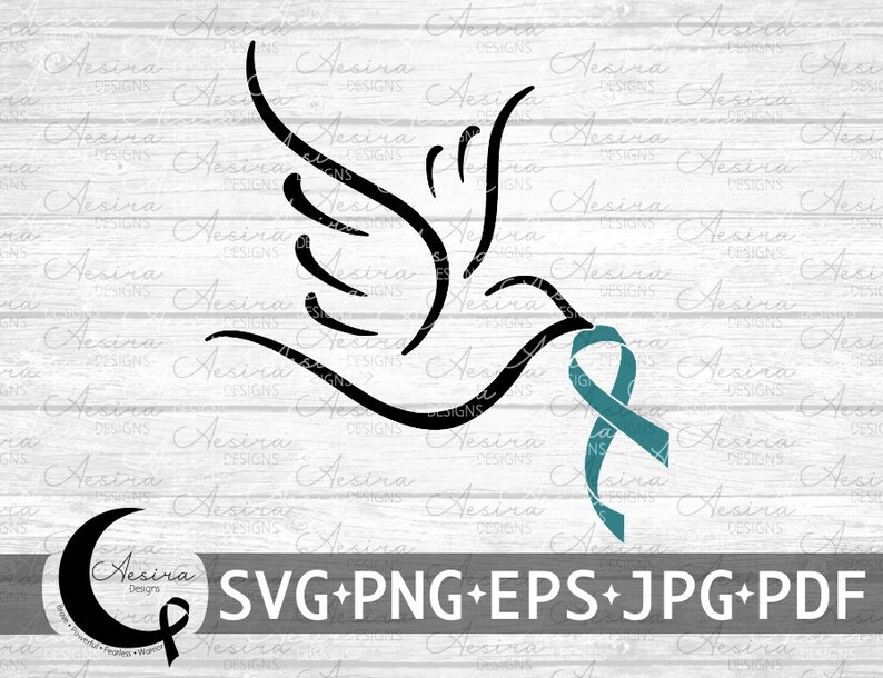 OCD Dove Ribbon Svg, Obsessive Compulsive Disorder Awareness Ribbon ...