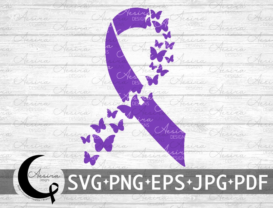 Fibromyalgia Butterfly Ribbon Svg, Fibromyalgia Awareness Ribbon ...