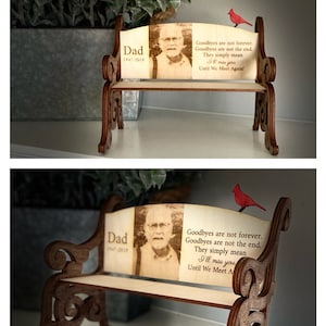Memorial Wooden Mini Bench - Etsy