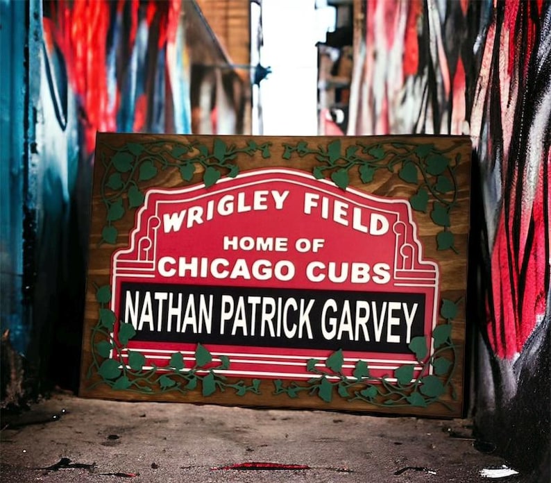 Custom Wrigley Field Chicago Cubs Sign - Etsy
