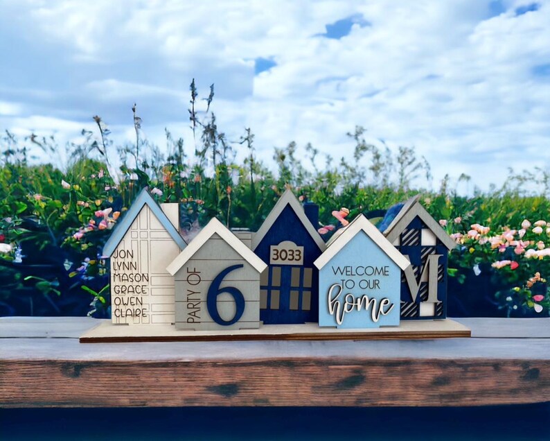 Personalized Wooden House Sets - Etsy