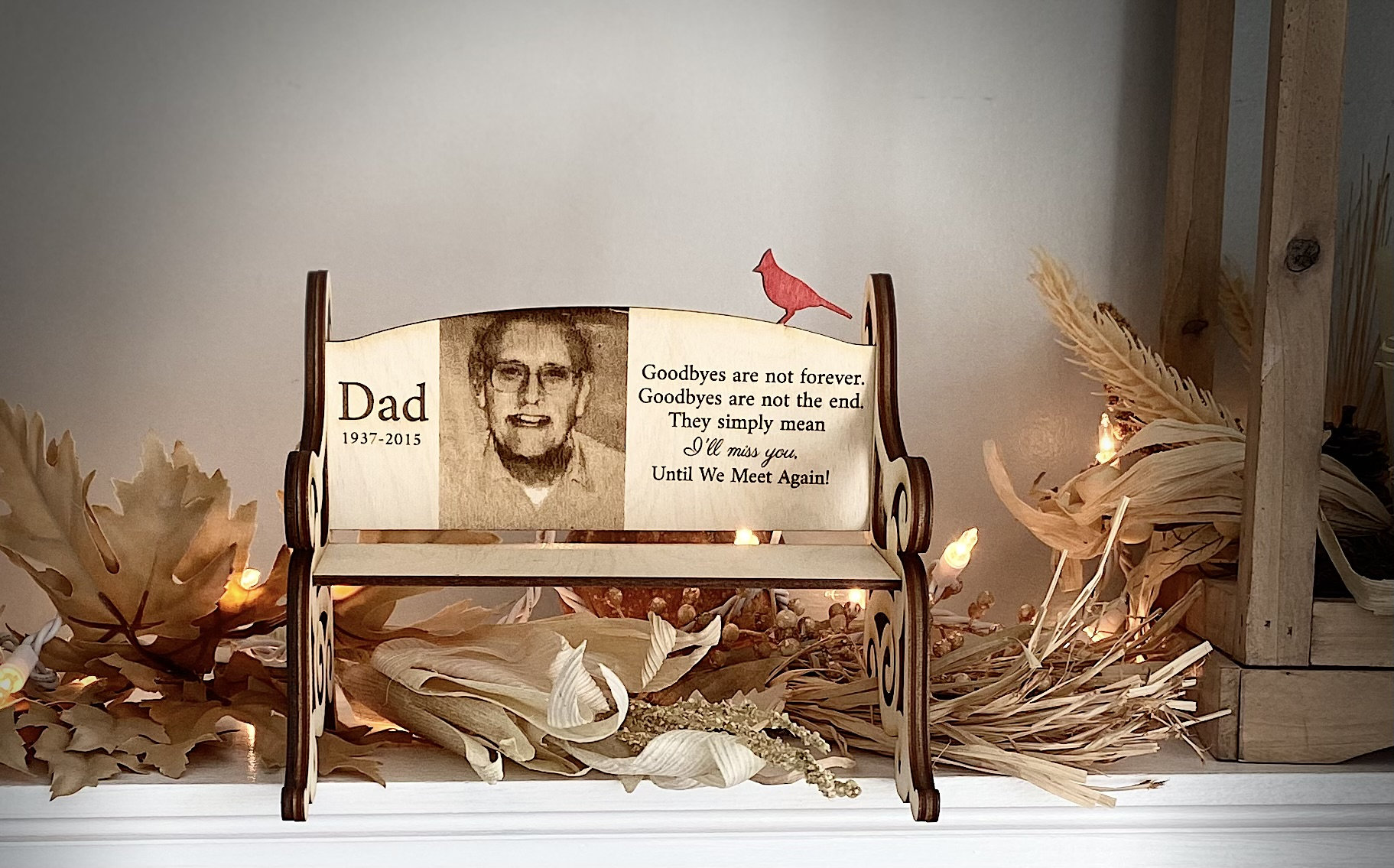 Memorial Wooden Mini Bench - Etsy