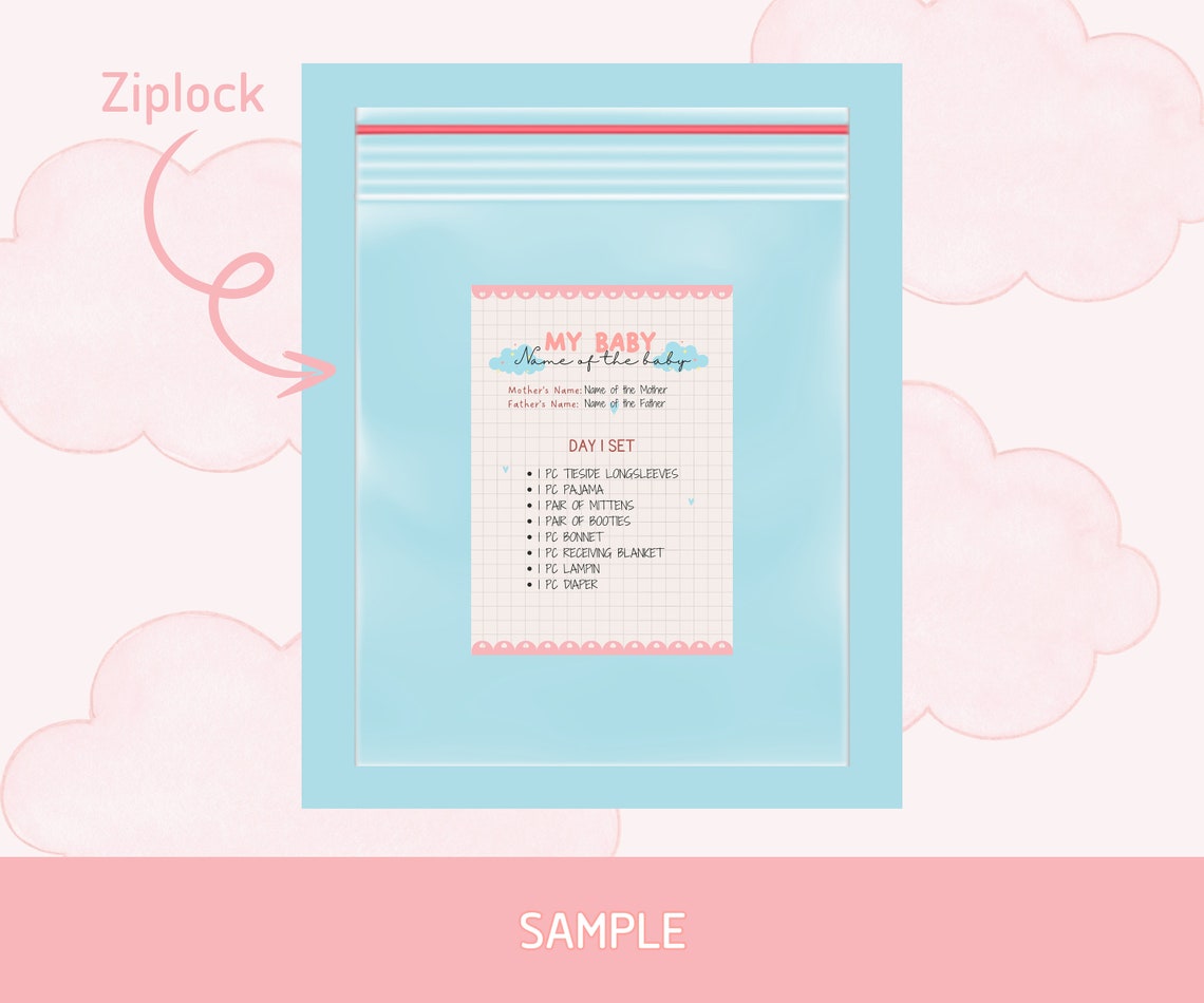 Baby Girl Hospital Bag Checklist, Canva Editable Hospital Documents ...