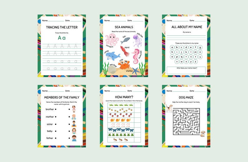 Printable Preschool Worksheets Alphabet, Numbers, Colors, Shapes ...