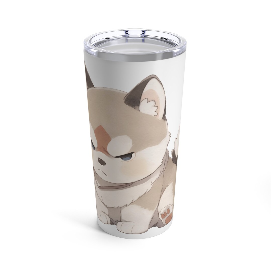 Grumpy Akita Shepherd Puppy Tumbler 20oz - Etsy