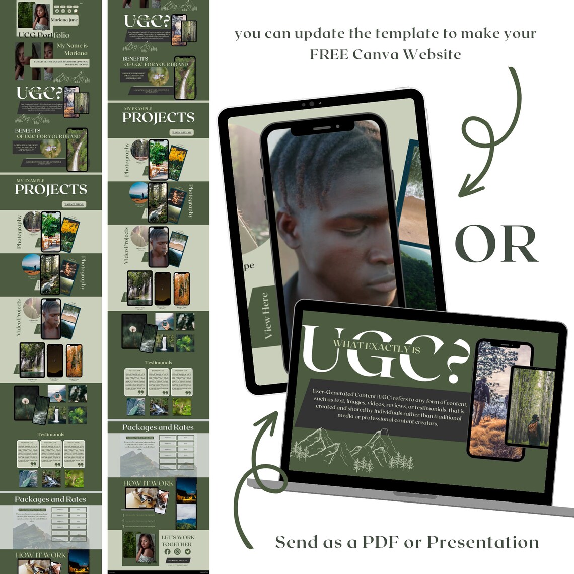 UGC Portfolio Template, UGC Media Kit, Influencer Media Kit, Ugc ...