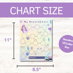 Mermaid Reward Chart, Mermaid Behavior Chart, Toddler Potty Sticker ...