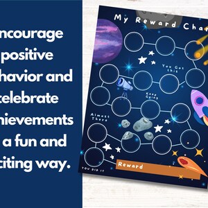 Space Reward Chart, Planet Behavior Chart, Toddler Potty Sticker Chart ...