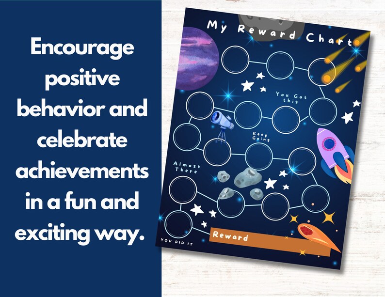 Space Reward Chart, Planet Behavior Chart, Toddler Potty Sticker Chart ...