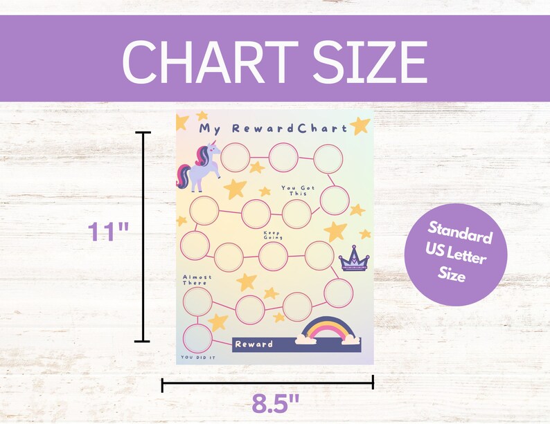 Unicorn and Rainbow Reward Chart, Unicorn Behavior Chart, Potty Sticker ...