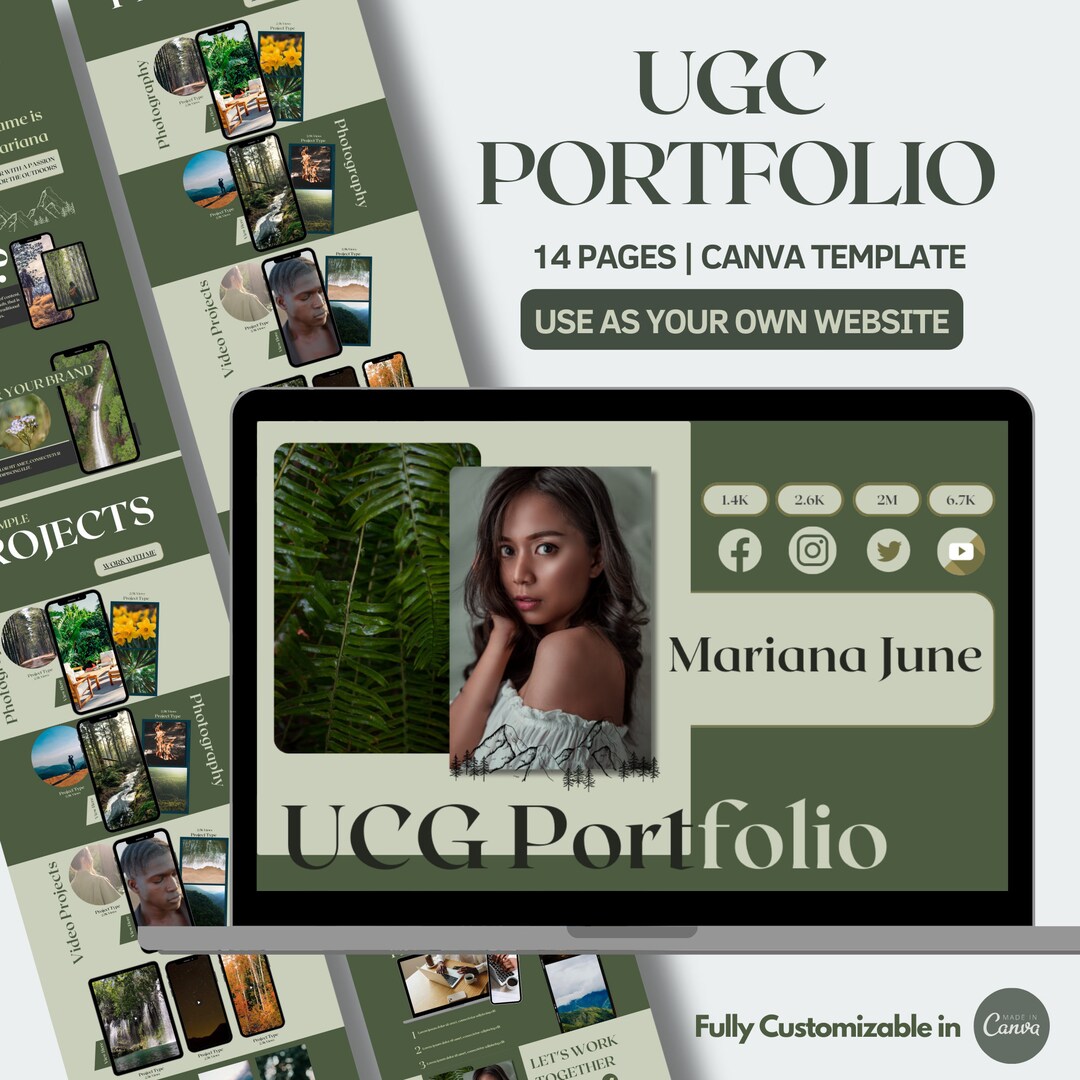 UGC Portfolio Template, UGC Media Kit, Influencer Media Kit, Ugc ...