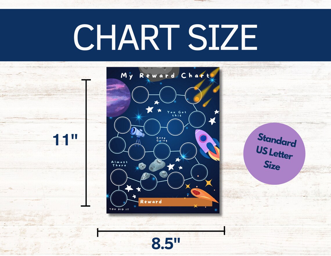 Space Reward Chart, Planet Behavior Chart, Toddler Potty Sticker Chart ...