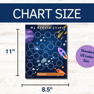 Space Reward Chart, Planet Behavior Chart, Toddler Potty Sticker Chart ...