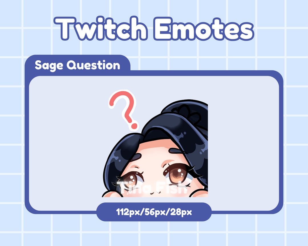 Cute Valorant Sage Question Emote Premade Emotes Sticker for Streamers ...
