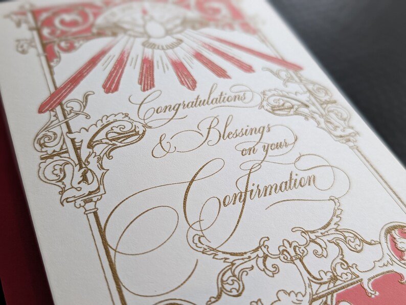 Confirmation Card - Congratulations and Blessings Card, Sacraments Card ...
