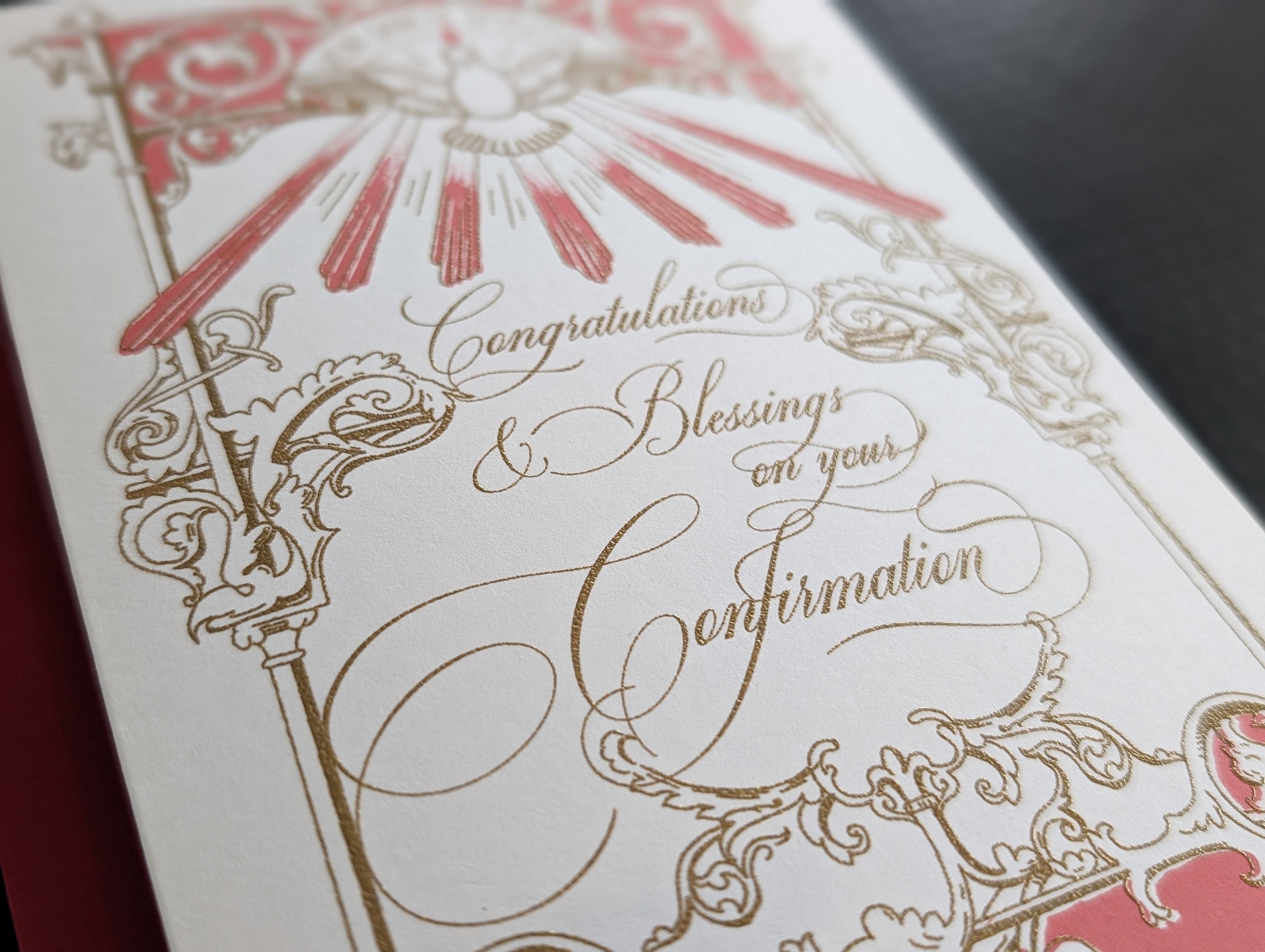 Confirmation Card - Congratulations and Blessings Card, Sacraments Card ...
