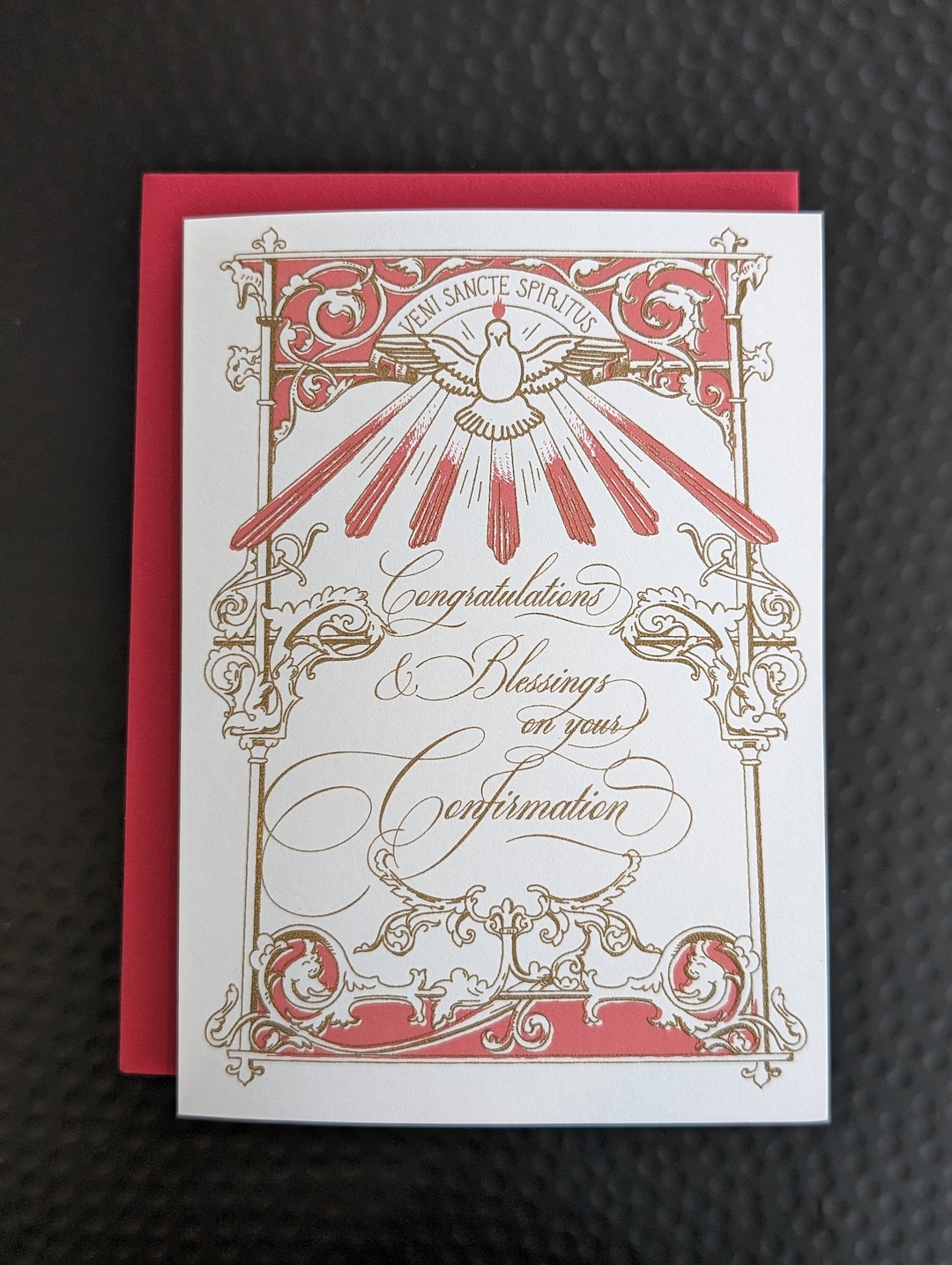 Confirmation Card Congratulations and Blessings Card, Sacraments Card ...