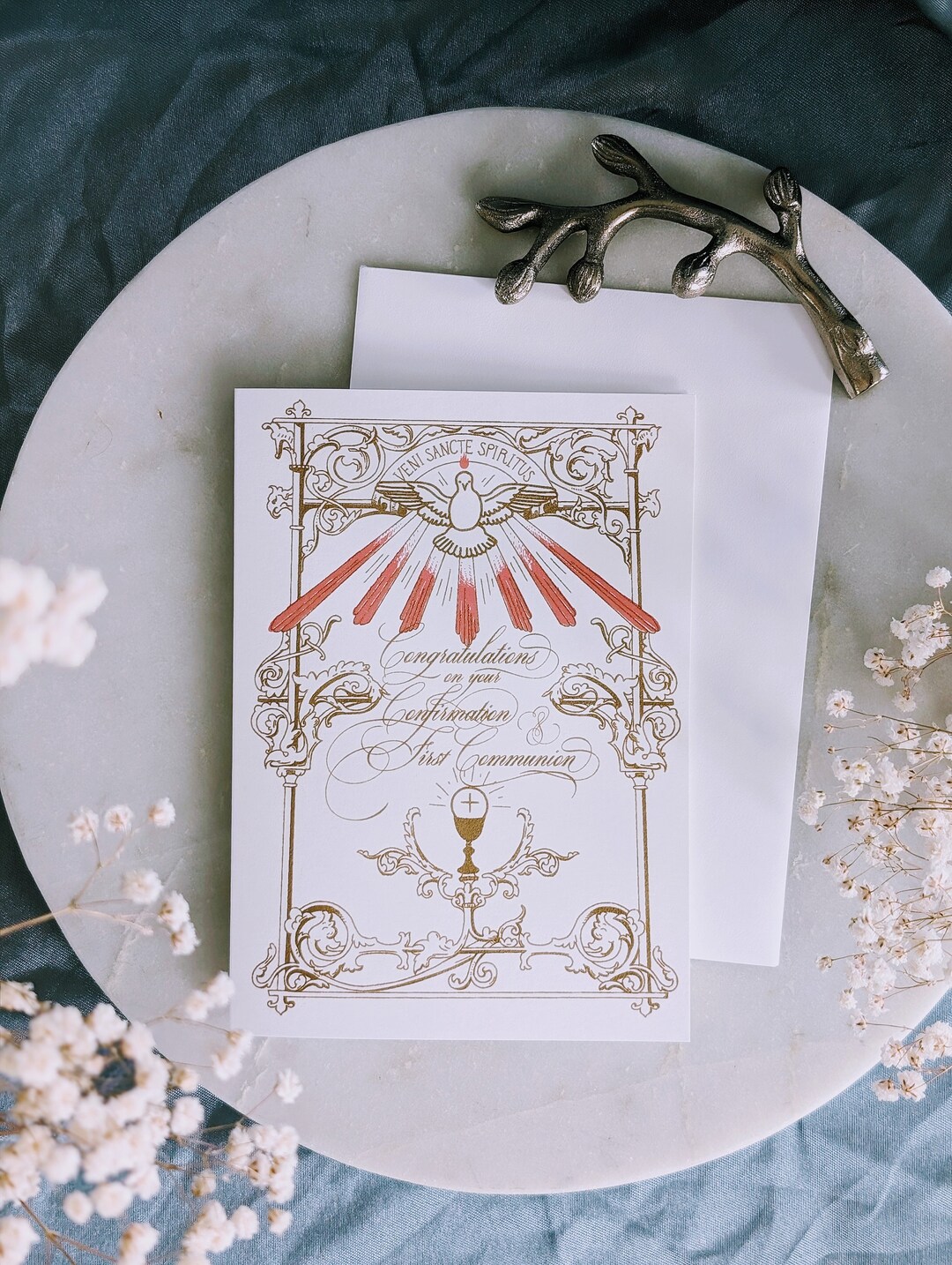 Confirmation & First Communion Card - Sacraments Card, Catholic Card ...