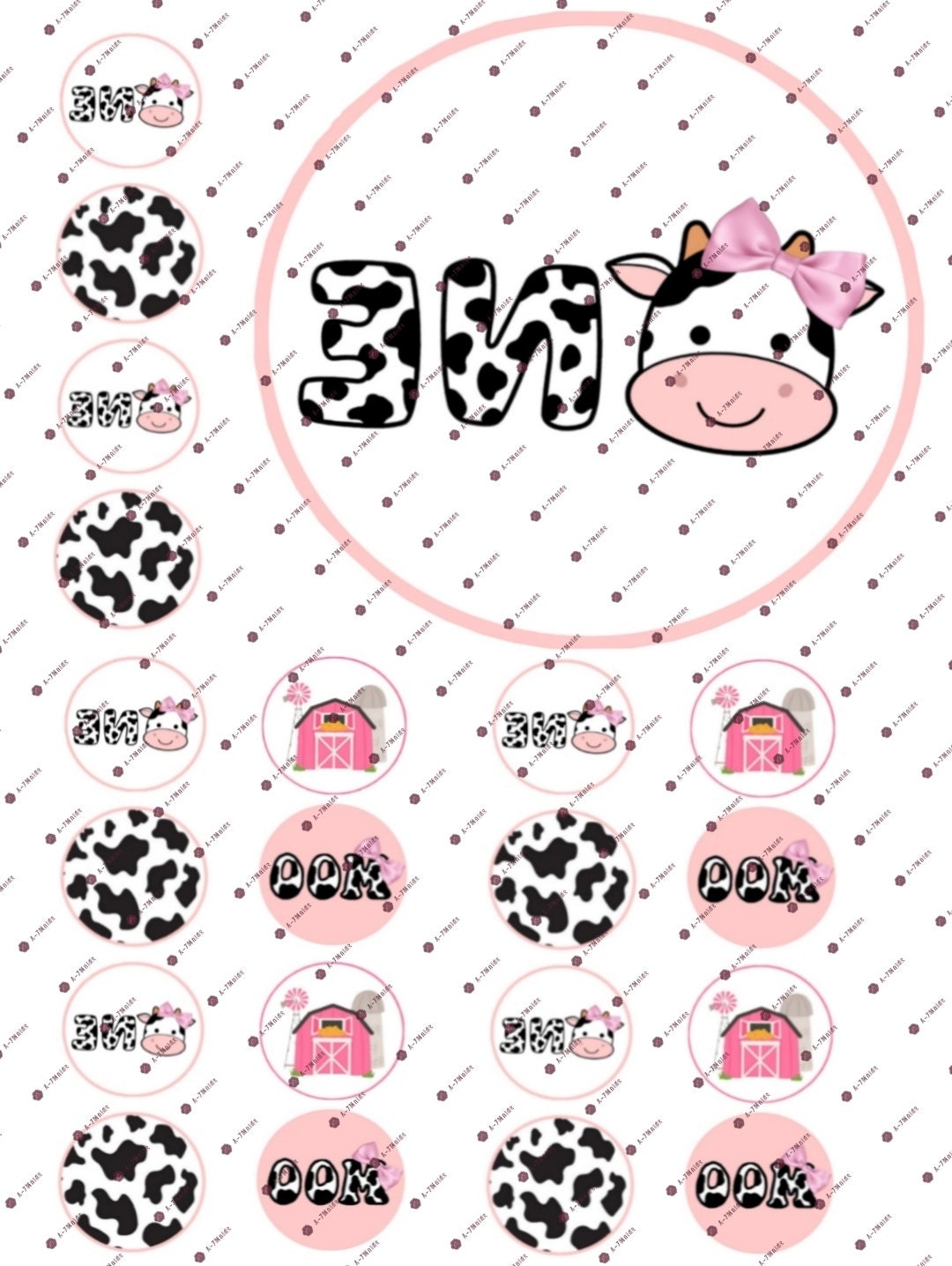 Edible Images Holy Cow I'm One Girl - Etsy