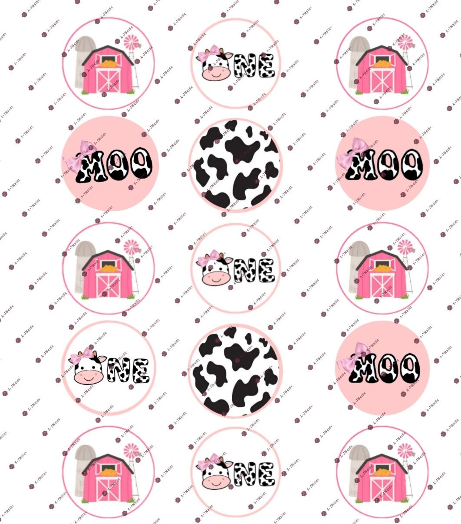 Edible Images Holy Cow I'm One Girl - Etsy