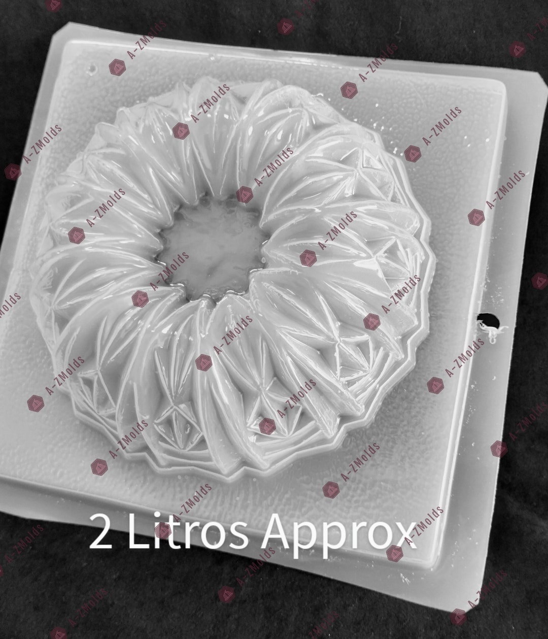 Molde De Gelatina Redondo Rosca 2L Con X Approx, Circle Jello, Pudding ...