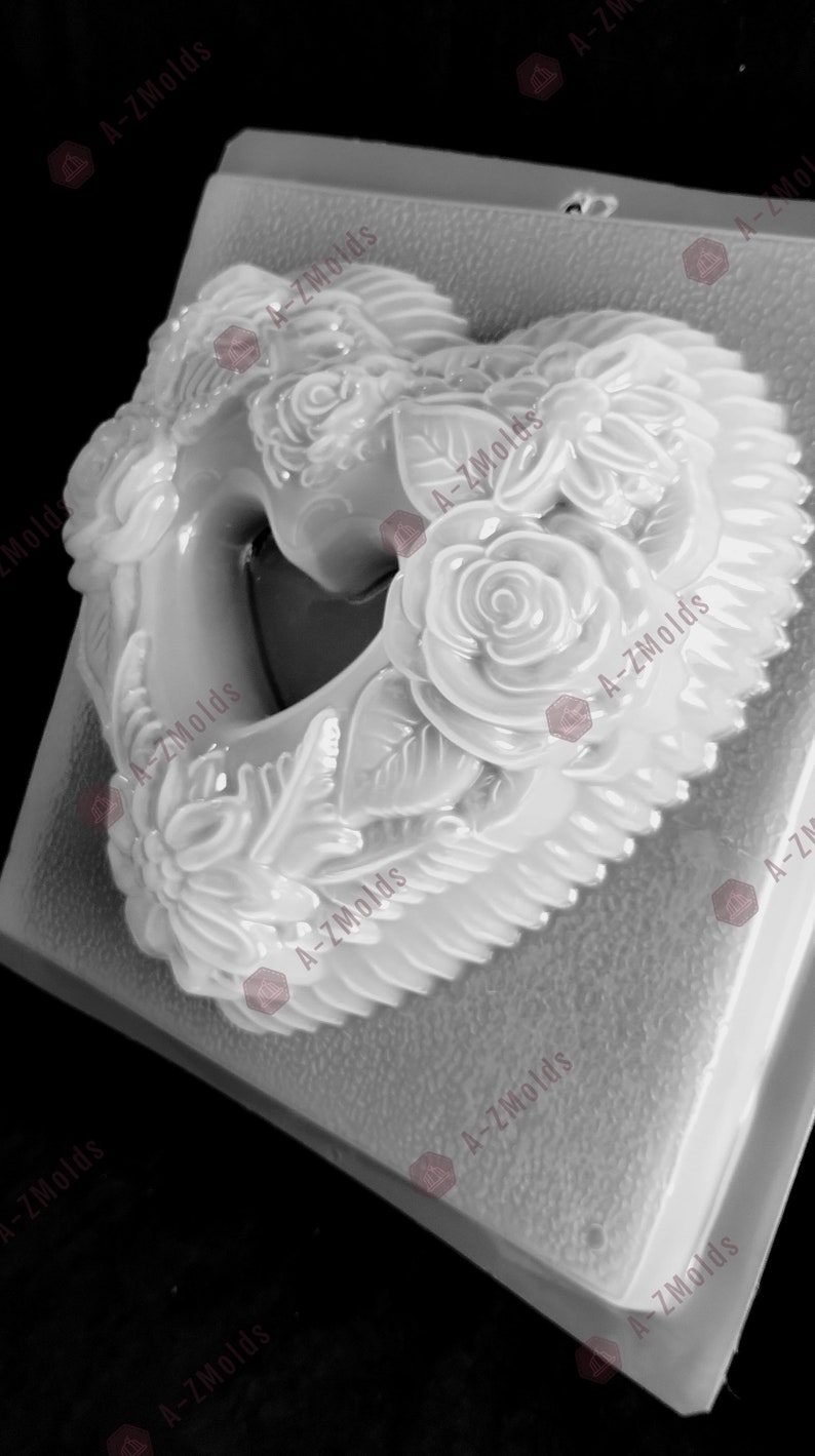 Molde De Gelatina Redondo Rosca De Corazon, San Valentin, Valentine's Day 2.5L Approx, Circle ...