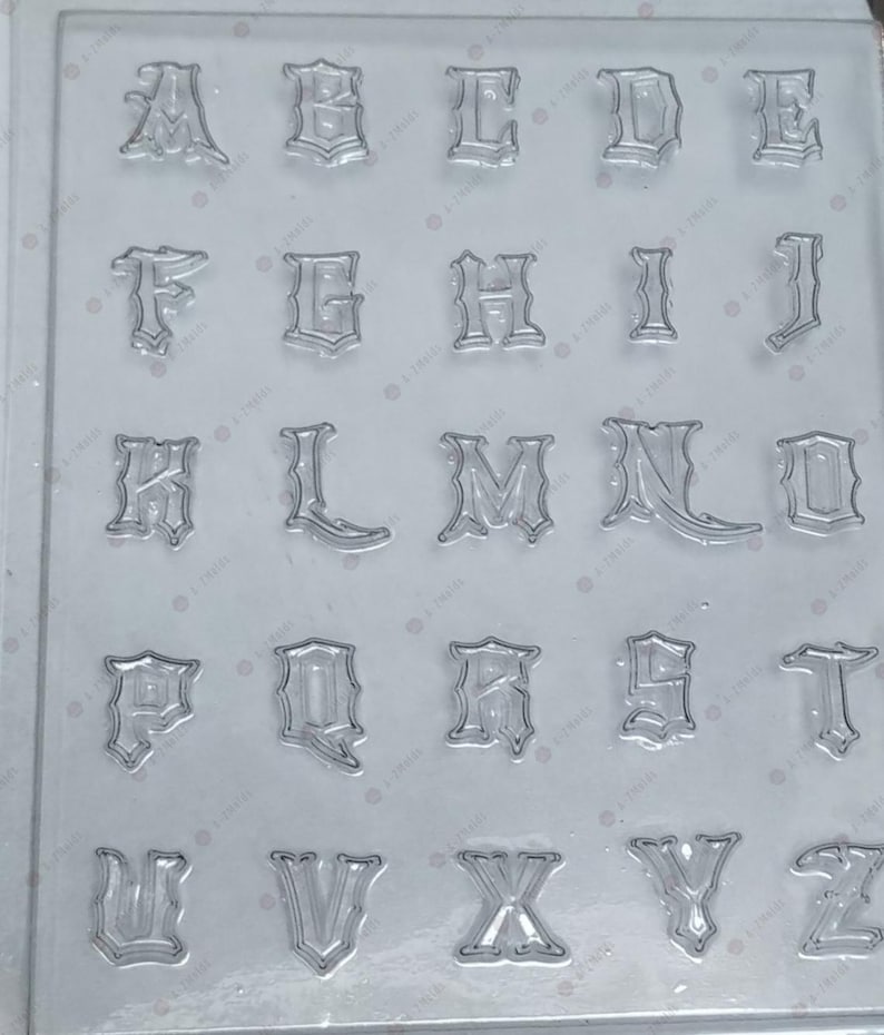Gothic Letters Mold , Chocolate, Jello or Multipurpose. - Etsy