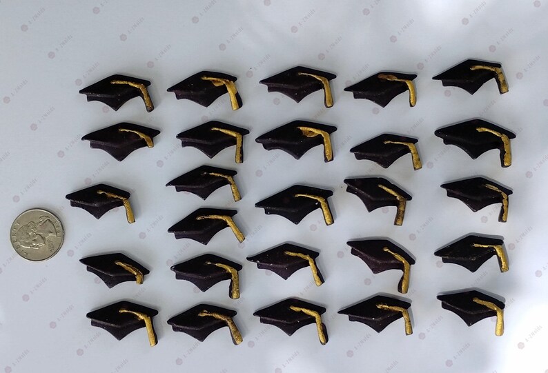 Fondant Toppers Graduation, Diploma , Certificate 25 PC - Etsy