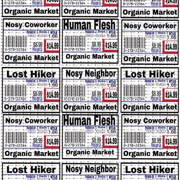 Fake Meat Label Halloween - Etsy