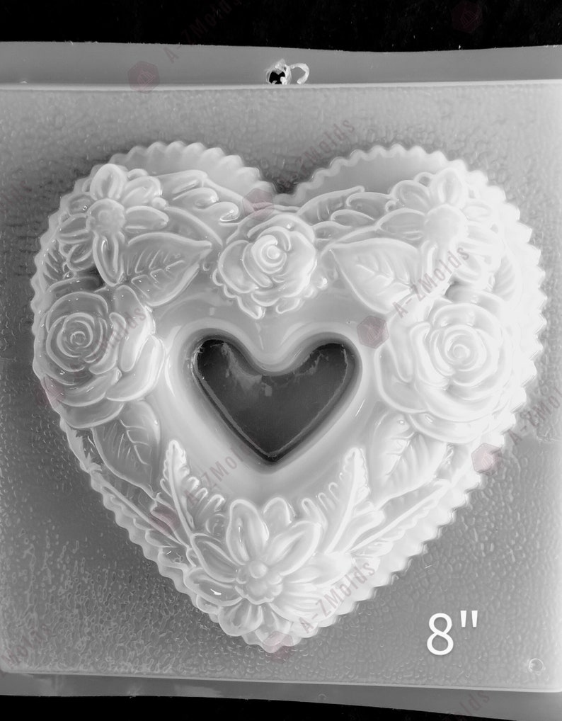 Molde De Gelatina Redondo Rosca De Corazon, San Valentin, Valentine's Day 2.5L Approx, Circle ...