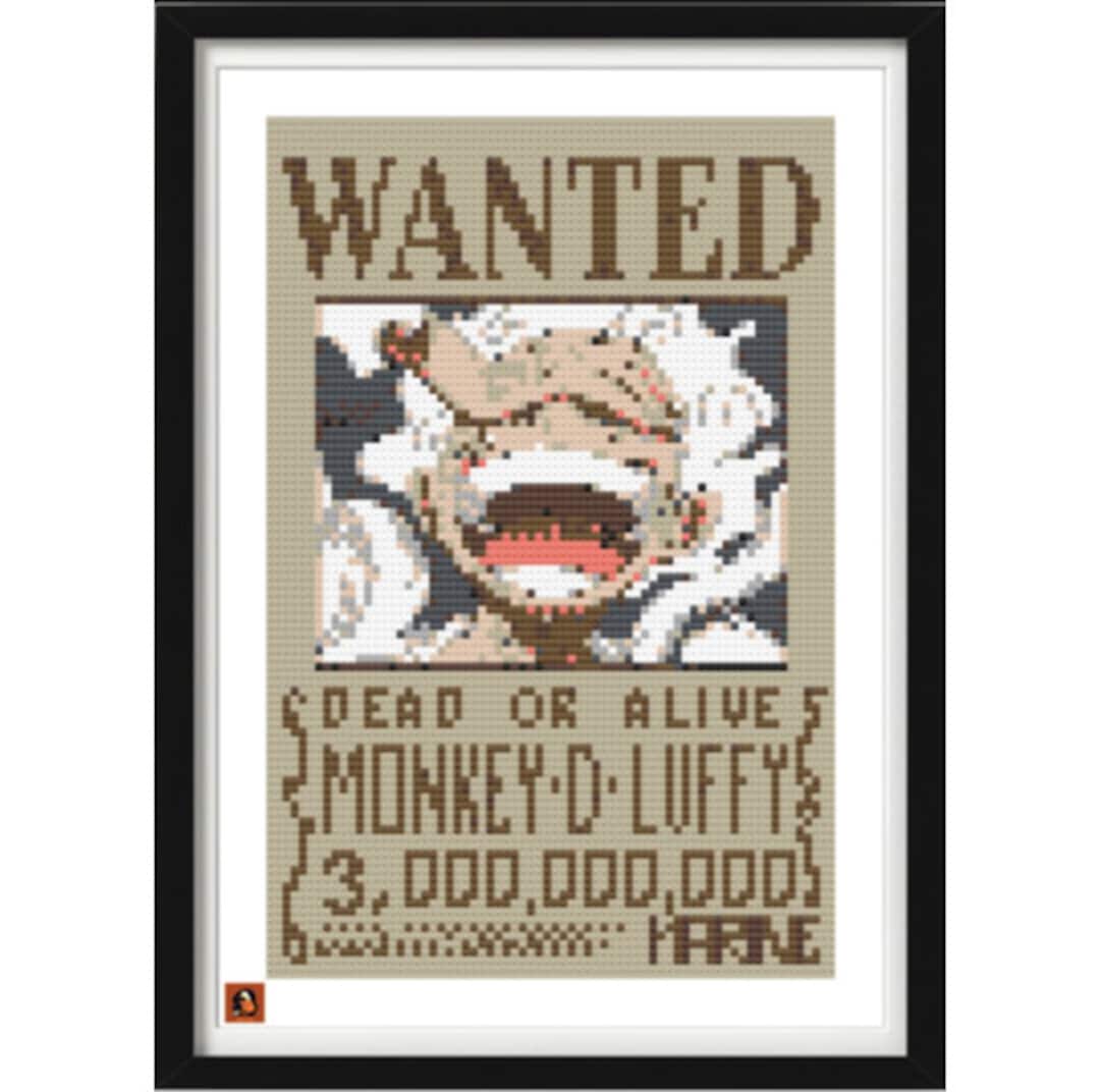 Monkey D Luffy From One Piece Wanted Poster Cross-stitch - Etsy