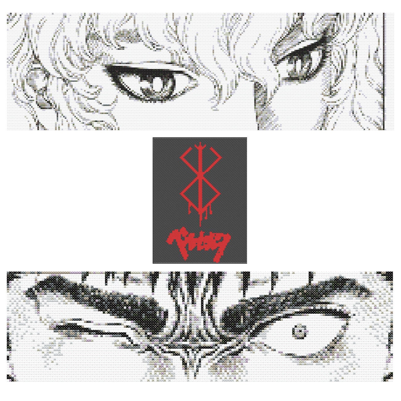 Berserk 3 Pieces (guts' Eyes, Griffith's Eyes, Brand of Sacrifice ...