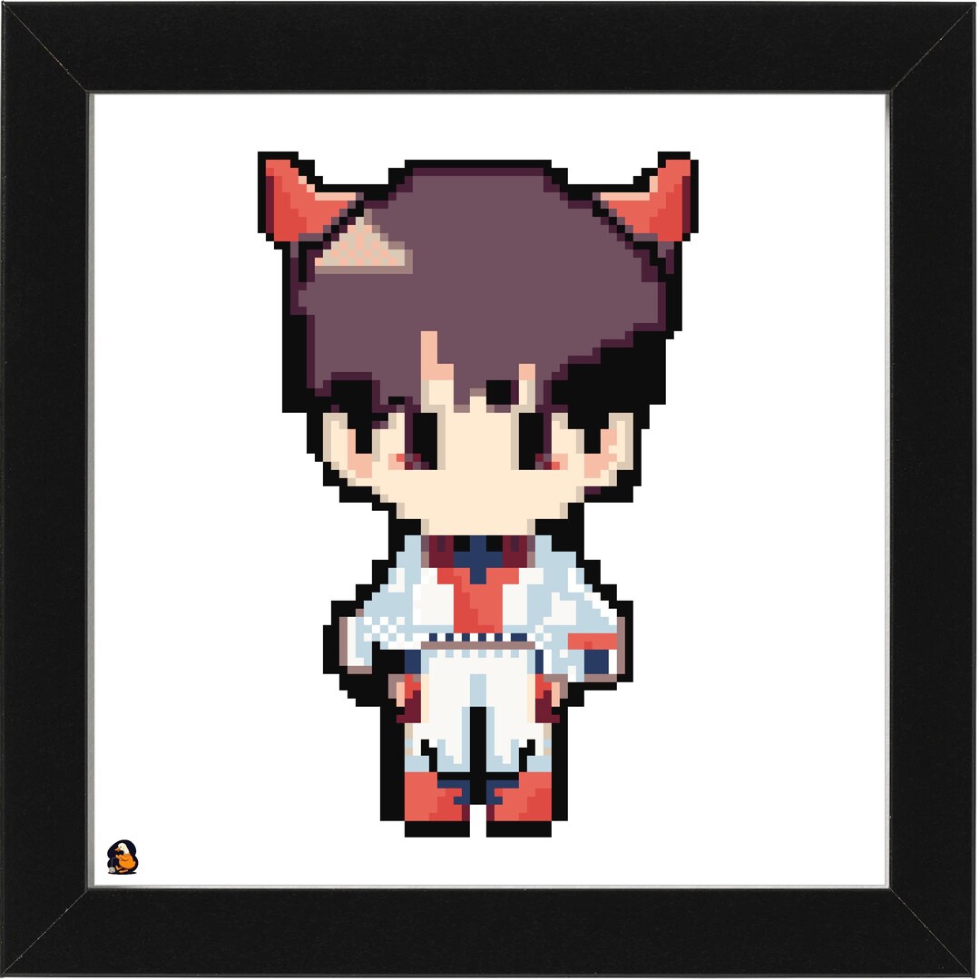 Neon Genesis Evangelion İkari Shinji Cross-stitch Pattern - DIY Anime ...