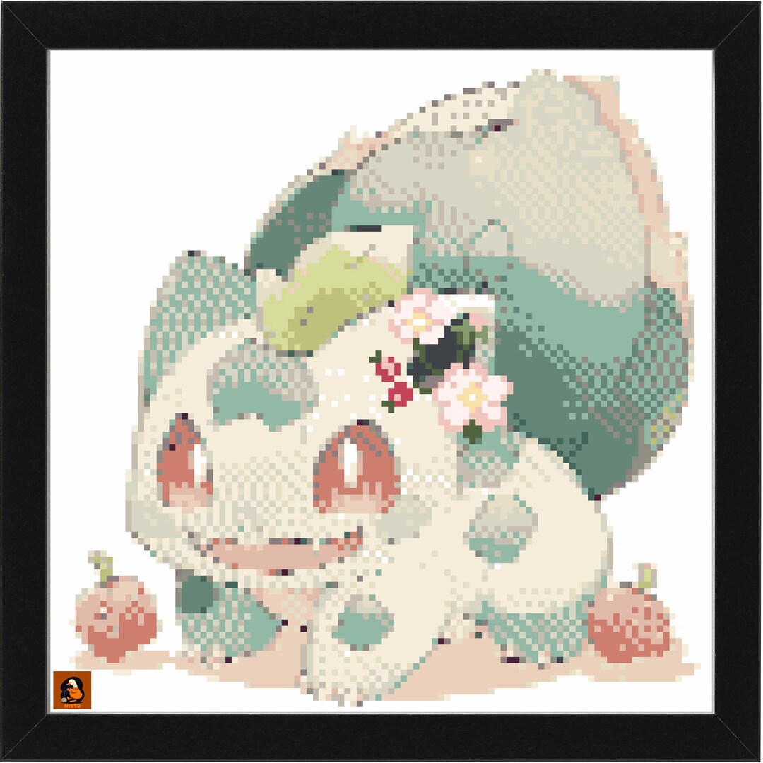 Pokemon Bulbasaur Cross-stitch Pattern, Game Cross-stitch, Kawaii Cross ...