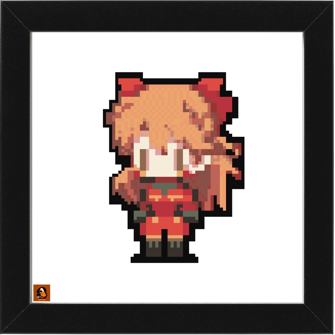 Neon Genesis Evangelion Asuka Langley Soryu Cross Stitch Pattern - DIY ...