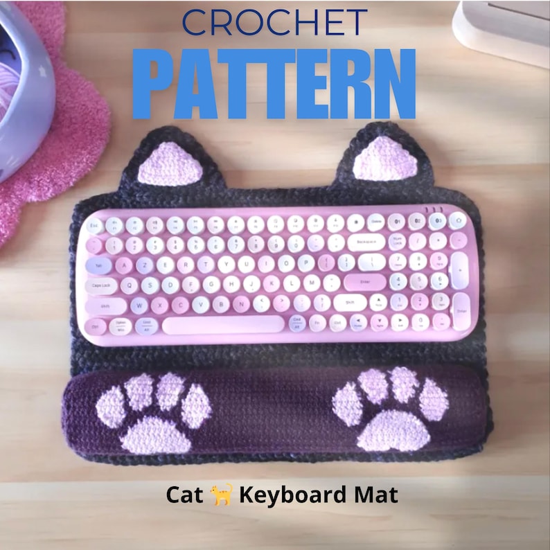 Cat Crochet Keyboard Pattern - Etsy