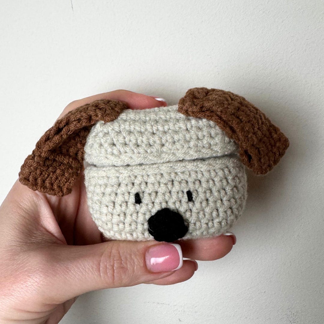 AirPod Pro Dog Case | Cute Plush Puppy Anime Handmade Crochet Doggy ...