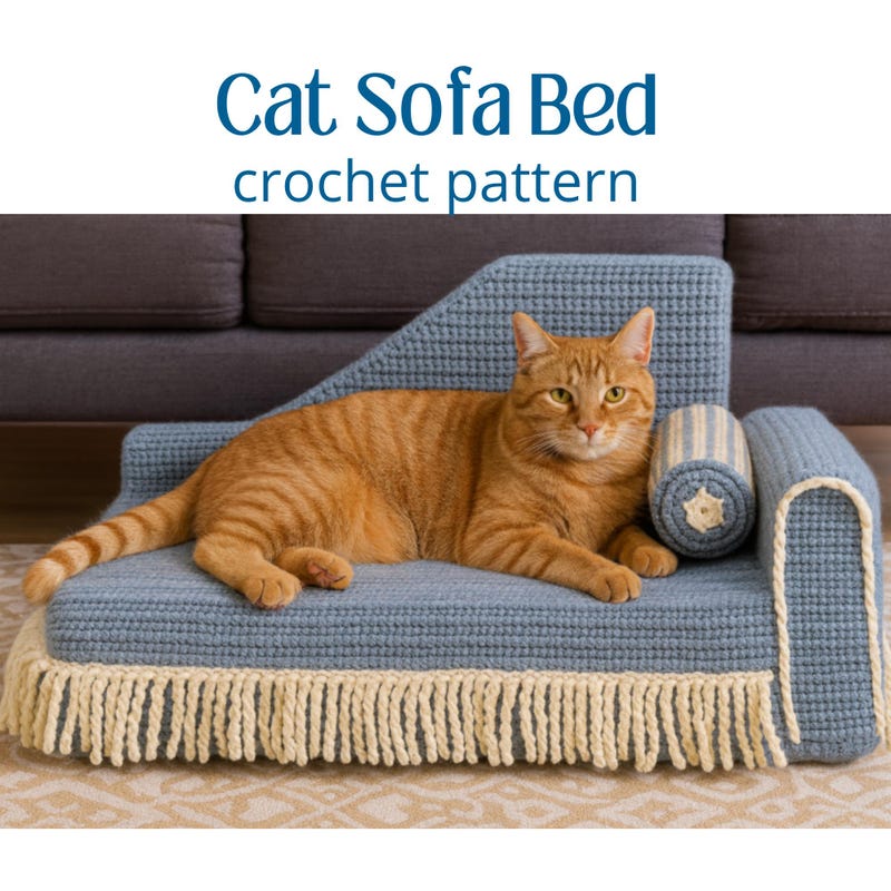 Crochet Cat Couch Pattern - Etsy